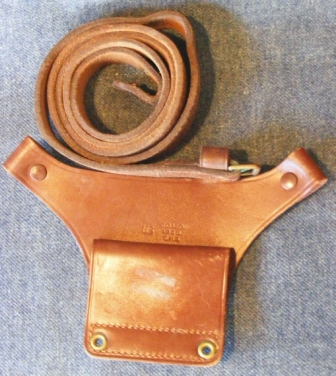 WW2 Military Police (MP) Leather Shoulder strap for Holster. Dated 1946 ...